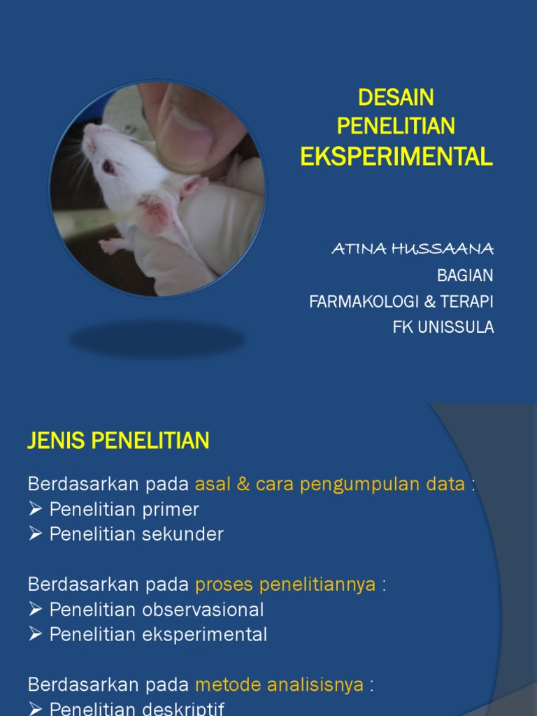Desain Penelitian Eksperimental | PDF