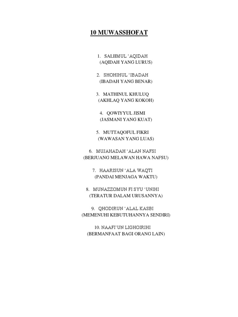 10 Karakter Muslim Ideal | PDF | Agama & Spiritualitas