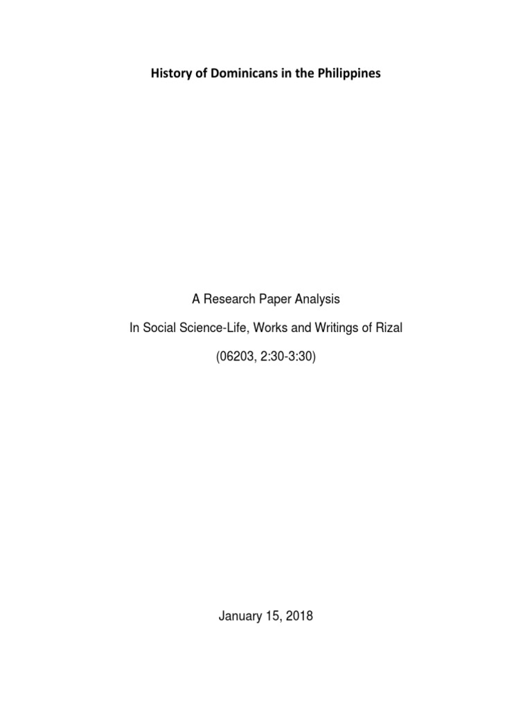 History of Dominicans in The Philippines | PDF | Dominican Order ...