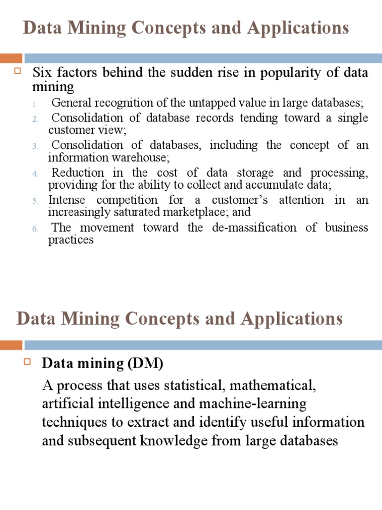 Data Mining Concepts and Applications: Six Factors Behind The Sudden Rise in Popularity of Data ...