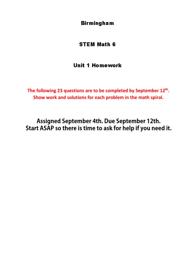 Unit 1 Homework | PDF