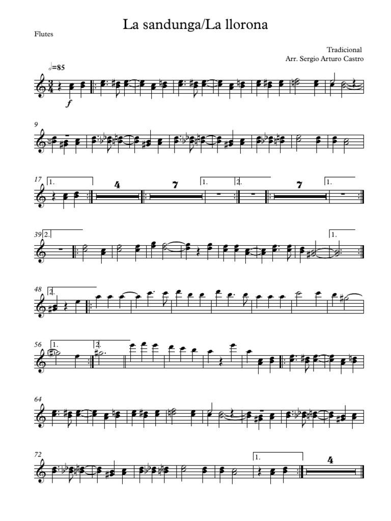 La Sandunga - Llorona | PDF