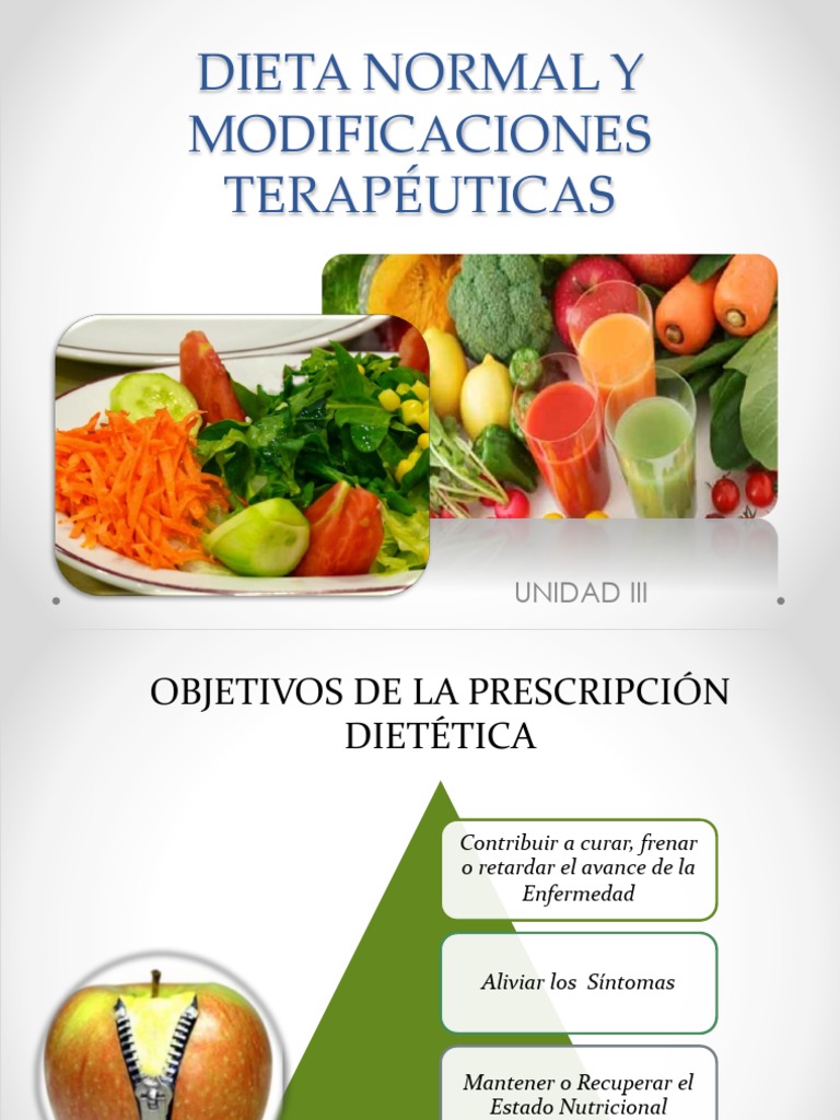 Unidad III Dieta Normal y Modificaciones Terapéuticas | Dieta tablero ...