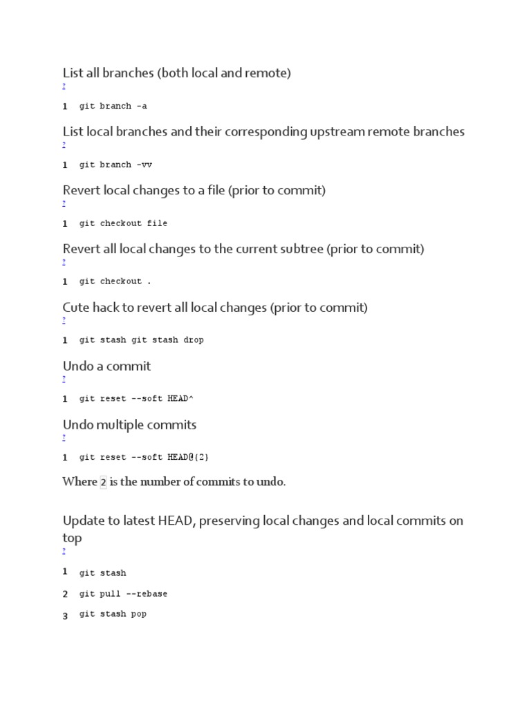 Git Commands | PDF | Utility Software | Unix Software