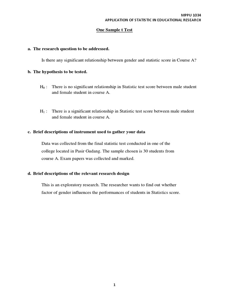 Assignment 1 Statistics Masters Level | PDF | Statistical Hypothesis ...
