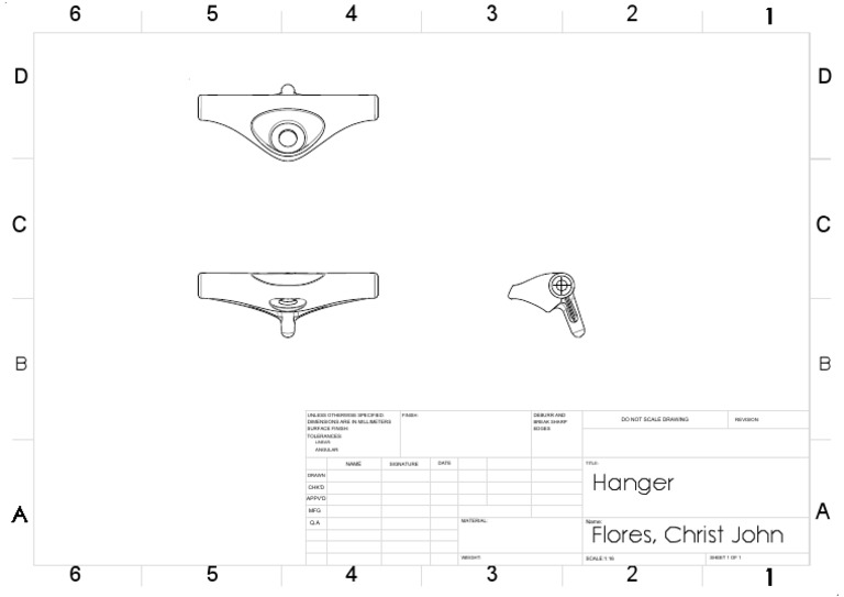 A Hanger: Do Not Scale Drawing | PDF