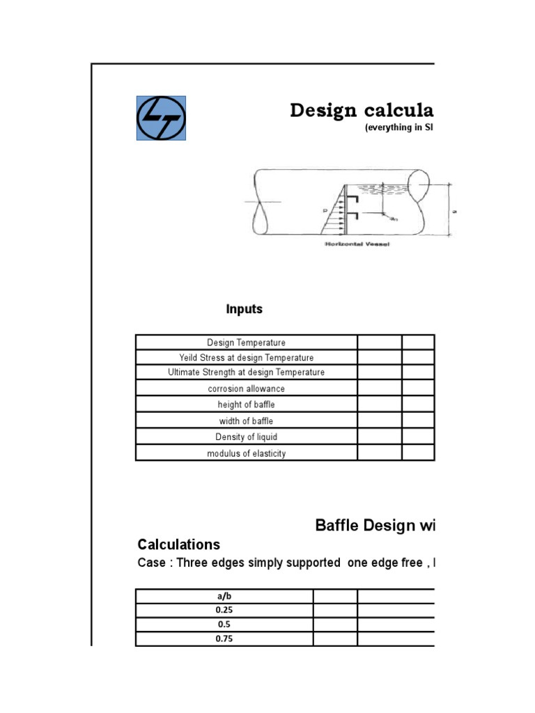 Baffle Thickness Calculation | PDF | Thermal Expansion | Solid Mechanics