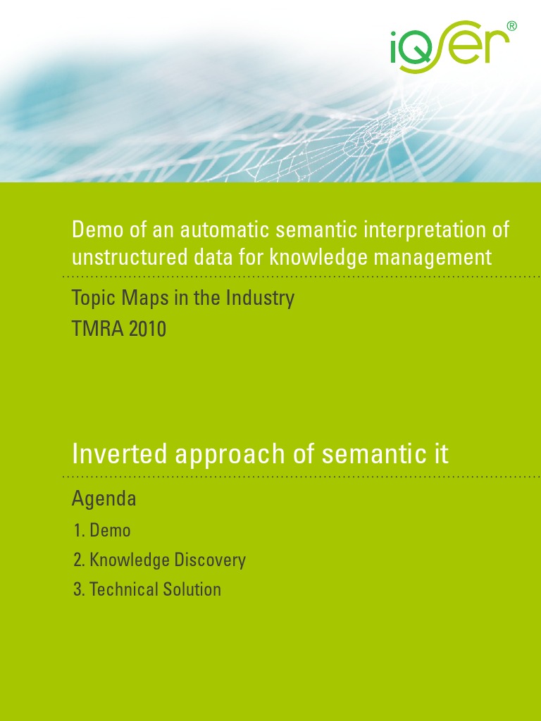 Demo of An Automatic Semantic Interpretation of Unstructured Data For Knowledge Management | PDF ...