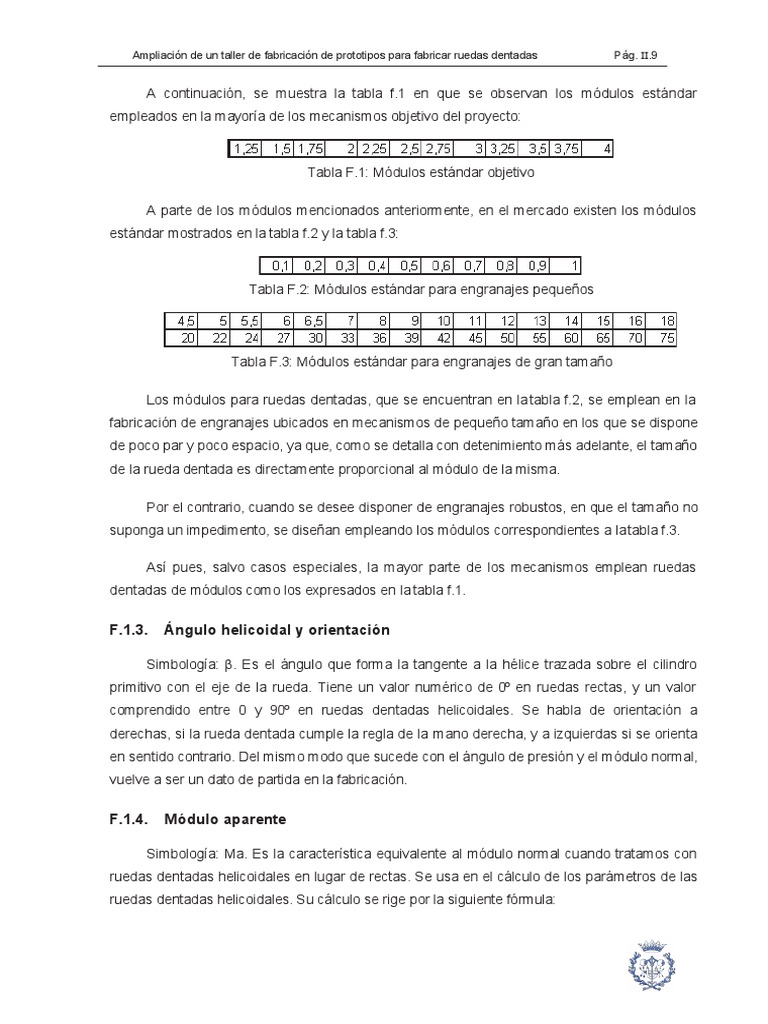 Modulos Estandar Engranajes | PDF