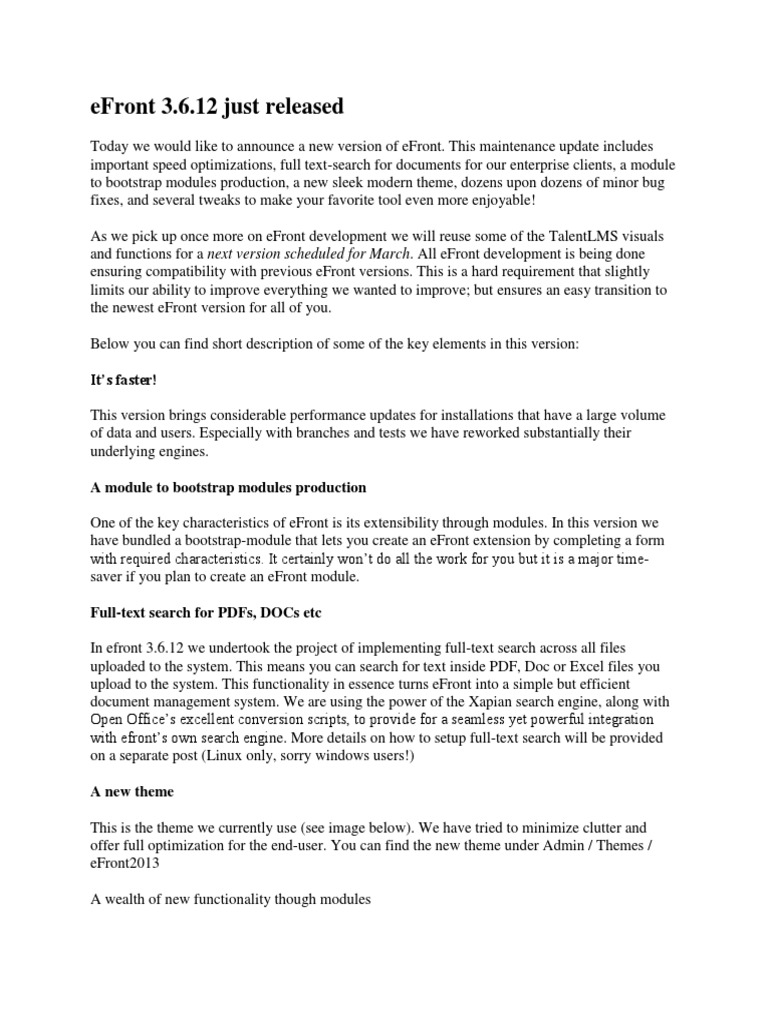 EFront Modules | PDF | Microsoft Outlook | Faq