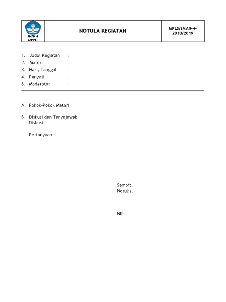 Format Notula PLS | PDF