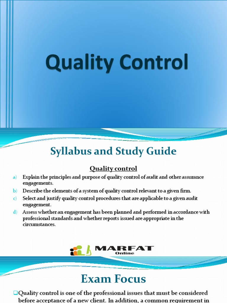 Quality Control P7 | Download Free PDF | Audit | Competence (Human ...