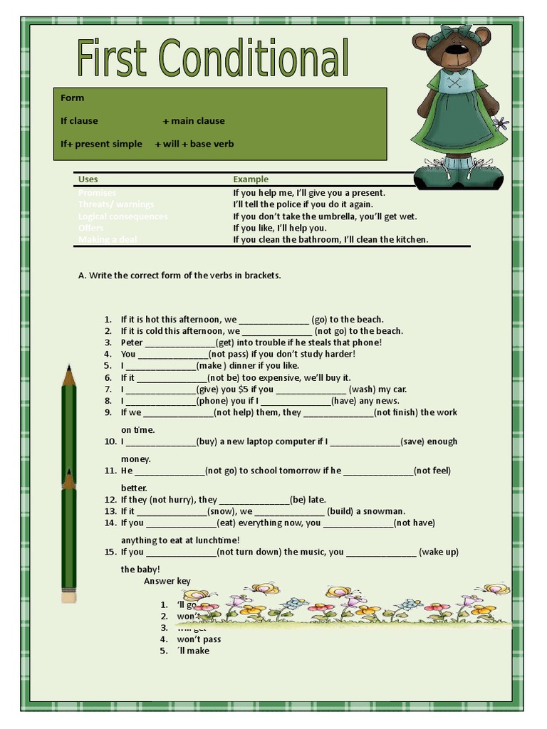 First Conditional DOBAR SA UPOTREBOM | PDF | Syntax | Grammar