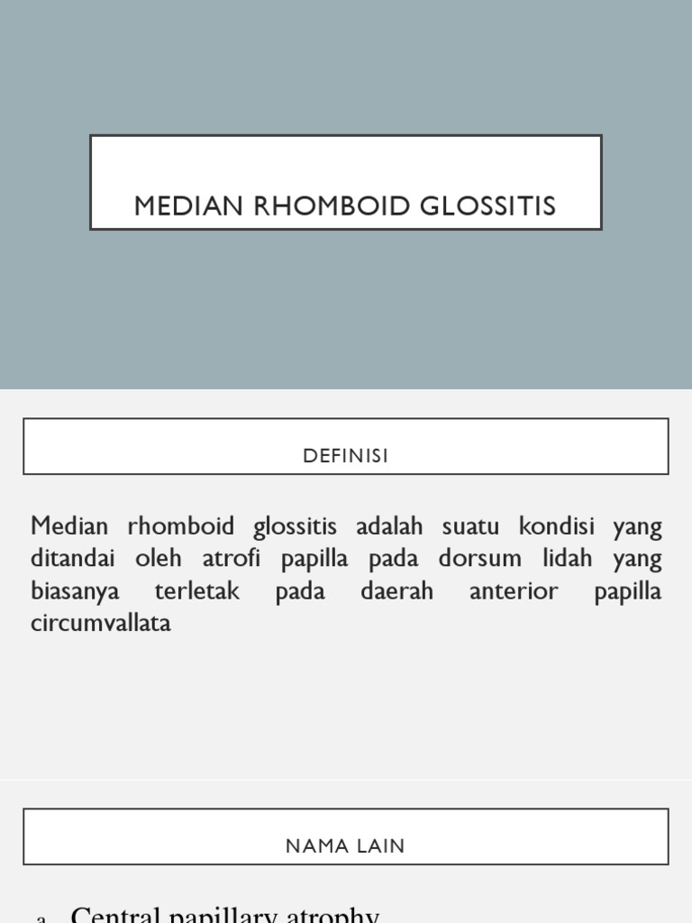 Median Rhomboid Glossitis | PDF