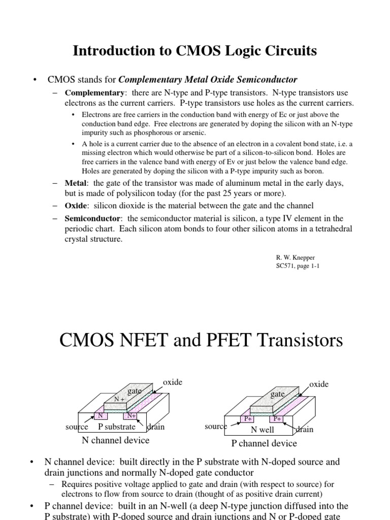 Cmos | PDF | Field Effect Transistor | Doping (Semiconductor)