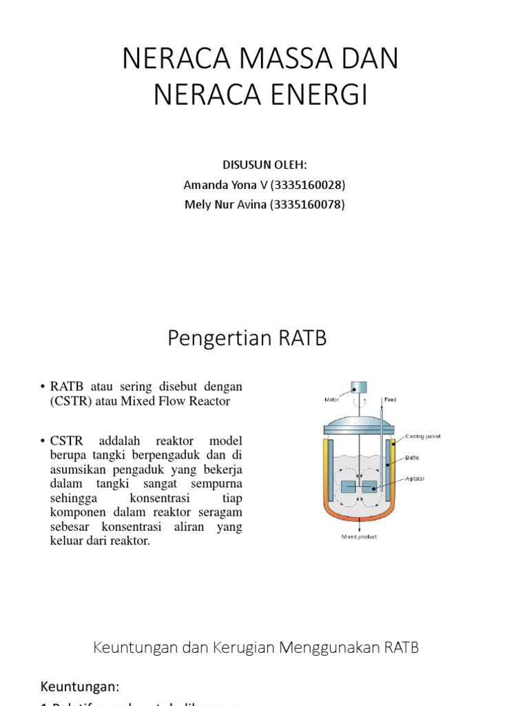 Neraca Massa Dan Neraca Energi | PDF