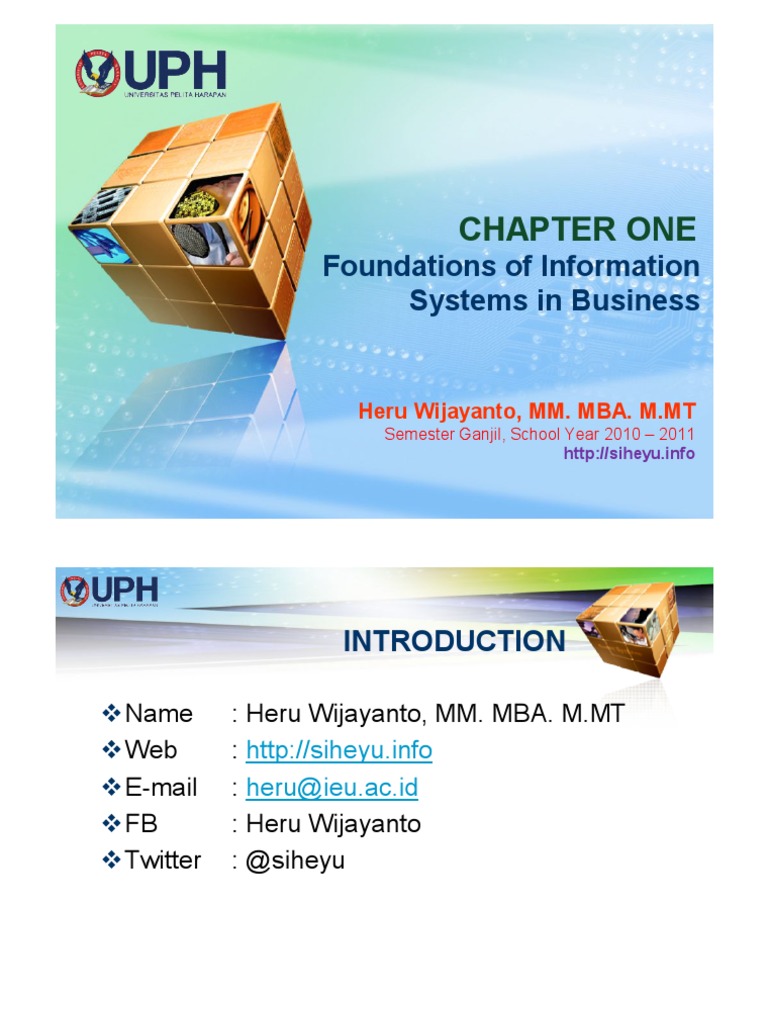 Uph Mis - Chapter 1 | PDF | Information System | Computer Network