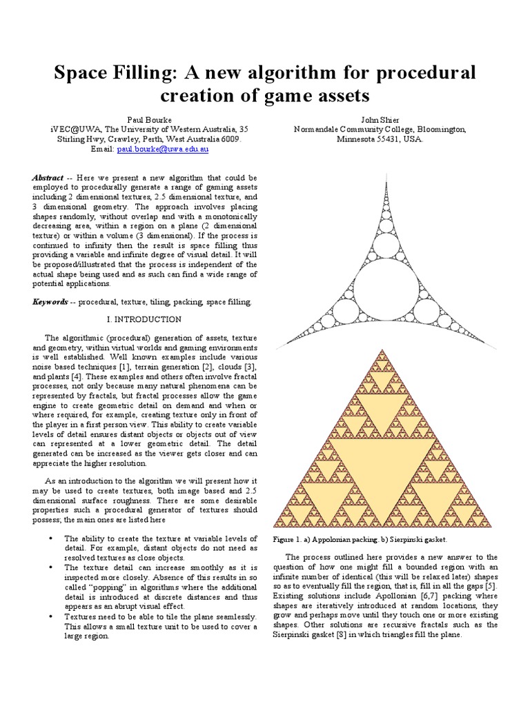 Procedural Generation of Infinite Game Assets Through Space Filling ...