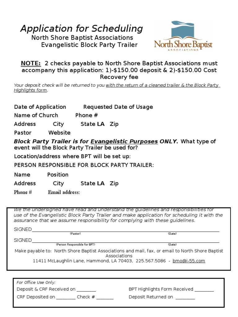Block Party Trailer Application | PDF | Cyberspace | Internet