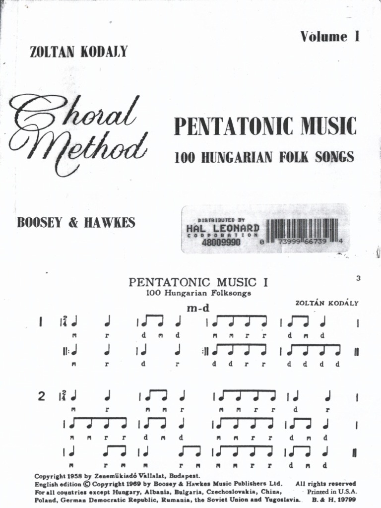 Pentatonic Music Kodaly | PDF