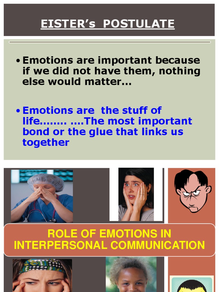 Role of Emotions in Inter Personal Communication New | PDF ...