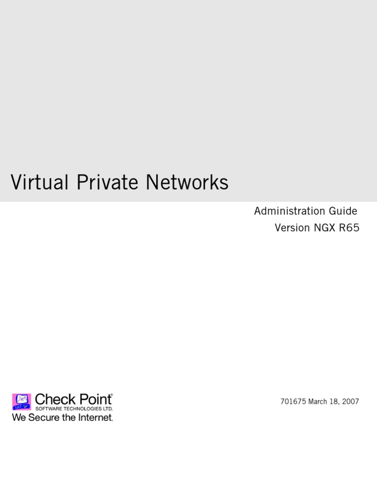 Checkpoint R65 VPN Admin Guide | PDF | Virtual Private Network | Ip Address