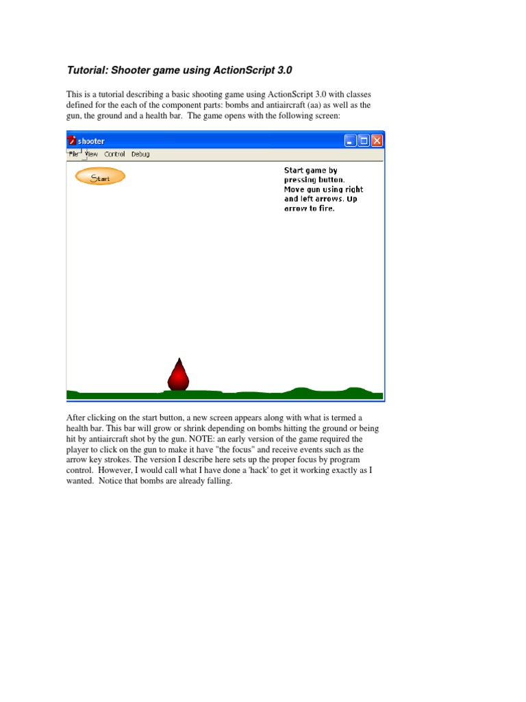 Tutorial: Shooter Game Using Actionscript 3.0 | PDF | Class (Computer ...