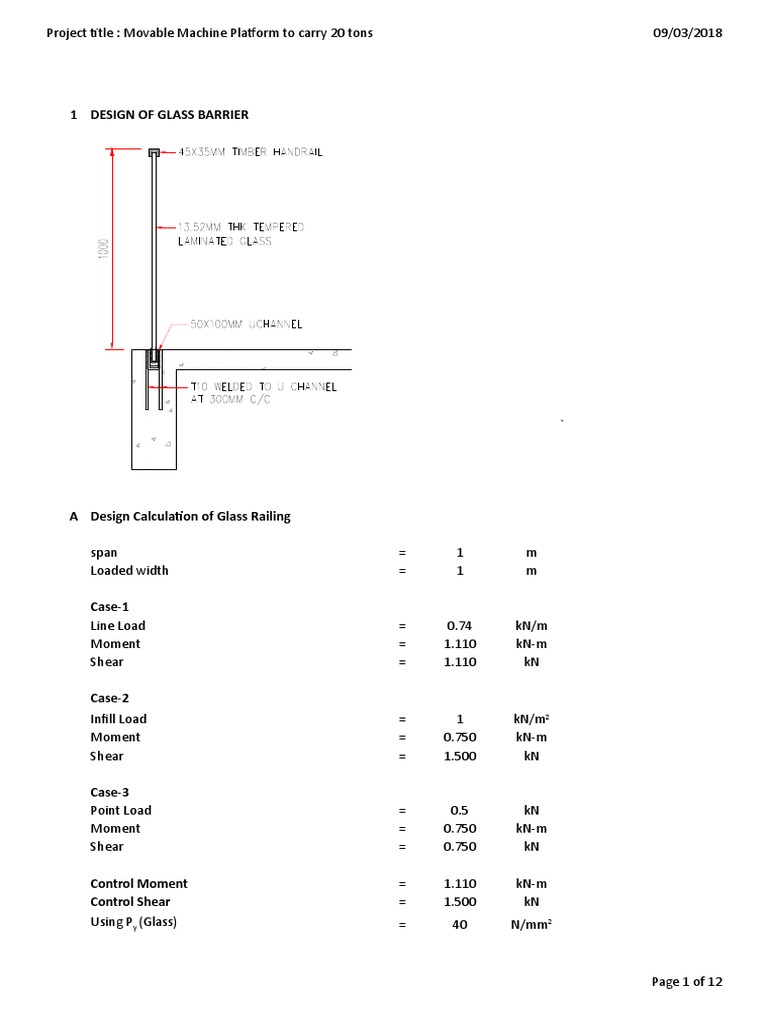 1 Design of Glass Barrier | PDF | Screw | Engineering