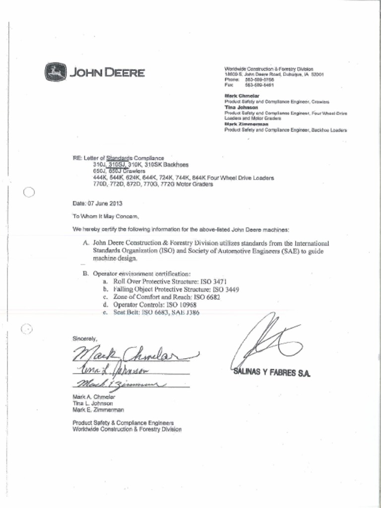 DWSC-83 Certificado de Fabricante (FOPS-ROPS) | PDF