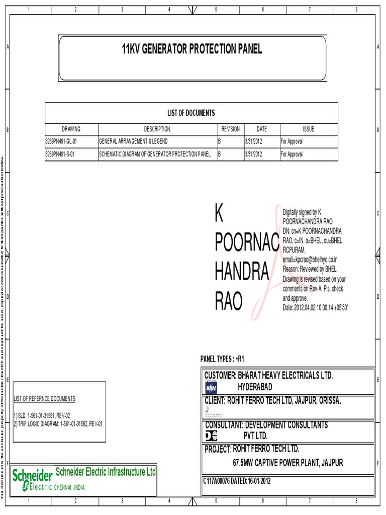02 - 11kv Generator Relay Panel | PDF | Relay | Machines