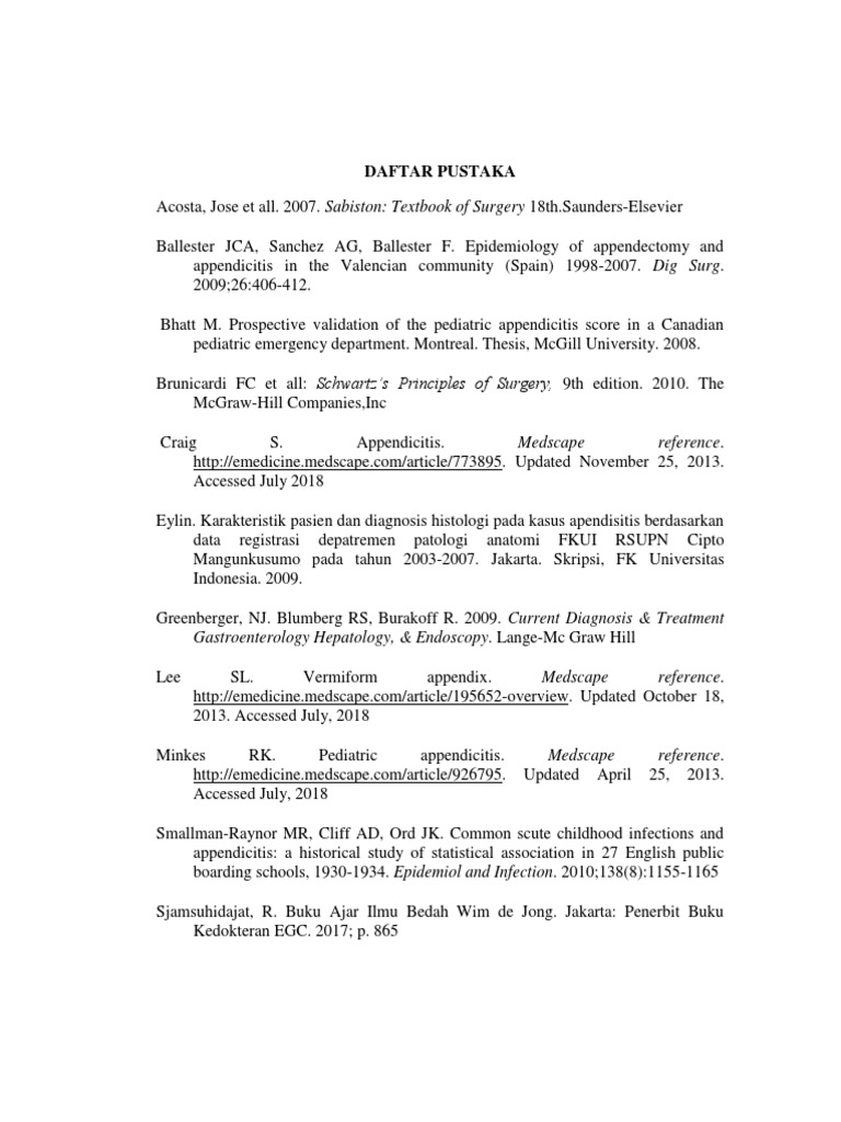 Daftar Pustaka: Medscape Reference | PDF