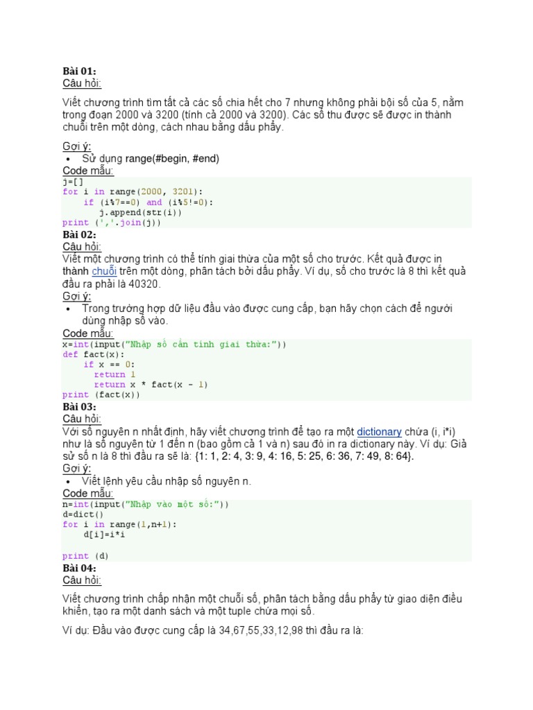 Python Exercise | PDF