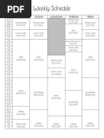 Grade 5 Weekly Timetable | PDF