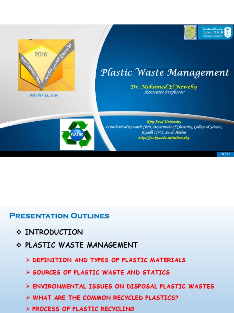 Plastic Waste Management Overview | PDF | Recycling | Waste Management