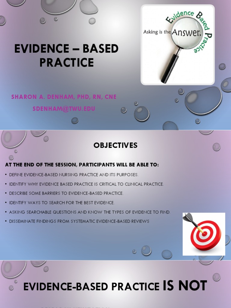 Evidence – Based Practice_Presentation _SD | Evidence Based Medicine ...