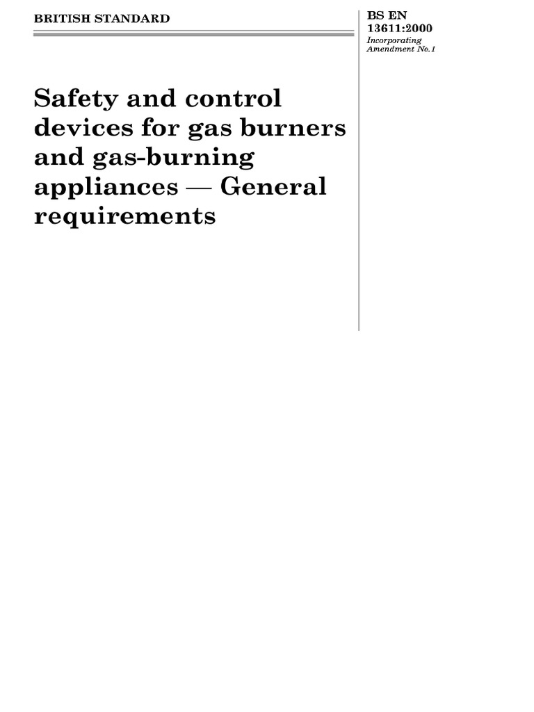BS en 13611 | PDF