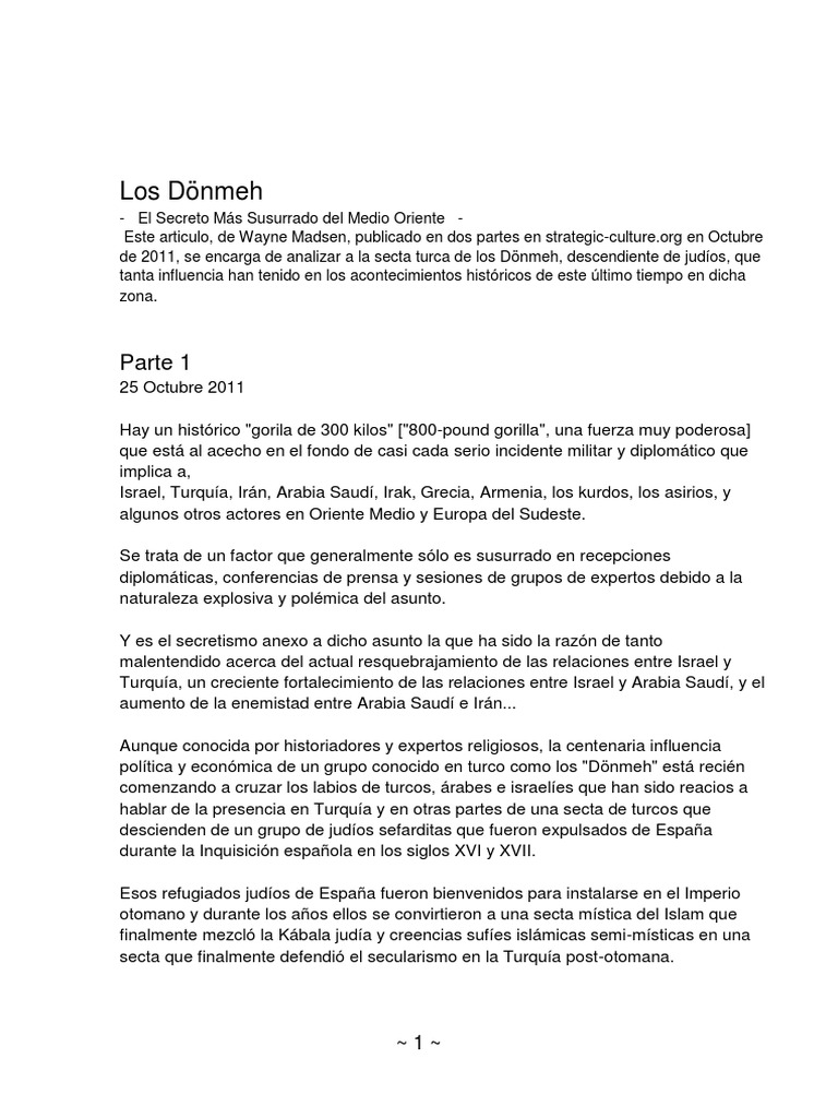 Los Dönmeh | PDF | Corán | Islam