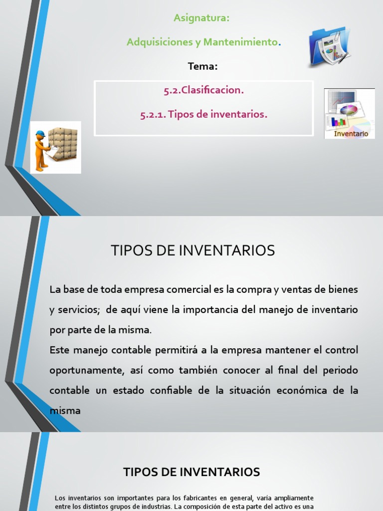 Clasificacion y Tipo de Inventario | PDF | Inventario | Contabilidad