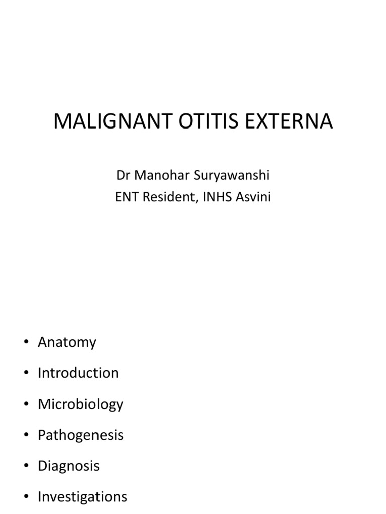 Otitis Eksterna Maligna | PDF | Medical Specialties | Clinical Medicine