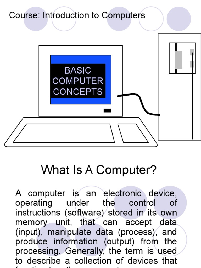 Course: Introduction To Computers: Basic Computer Concepts | PDF ...