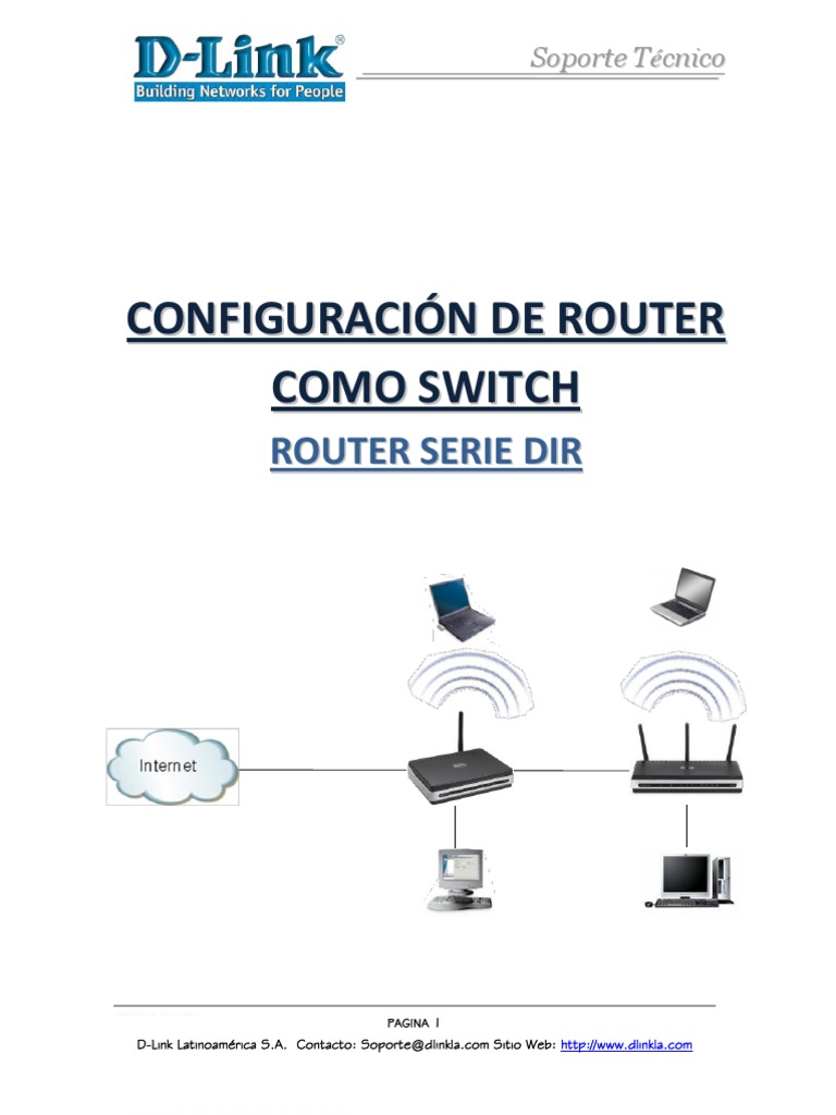 Configuracion de Router Como Switch Router Serie DIR | Enrutador (Computación) | Dirección IP
