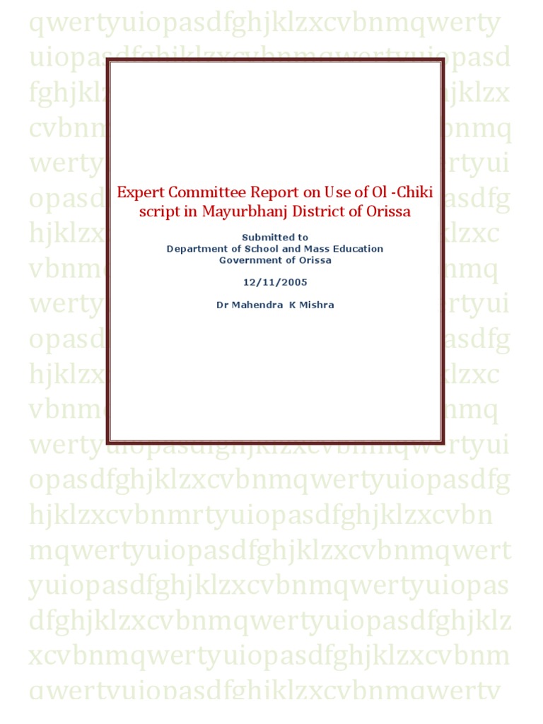 Ol-Chiki Script in Orissa Education | PDF | Multilingualism | First ...