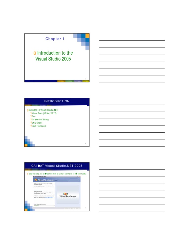Introduction to the Visual Studio 2005: C++ C# (đọc là C Sharp) J# (J ...