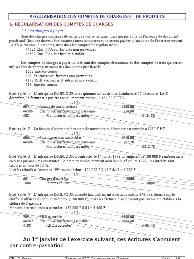 Régularisation Charges et Produits | PDF | Facture | Taxe sur la valeur ajoutée