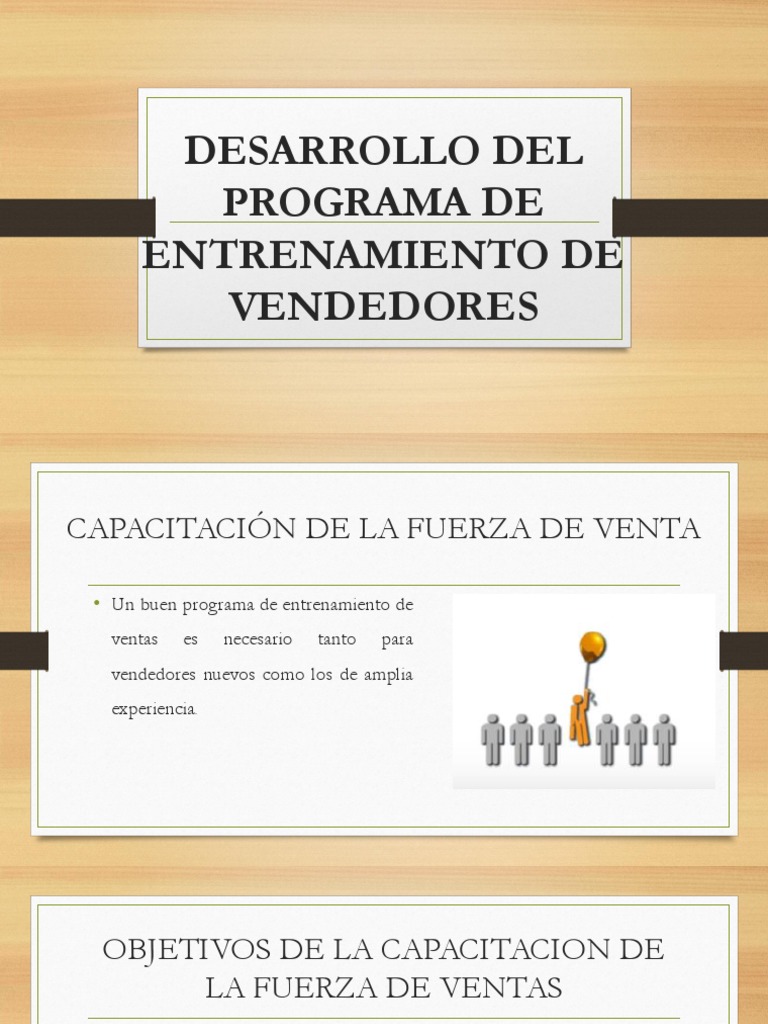 Desarrollo Del Programa de Entrenamiento de Vendedores | PDF | Motivación | Motivacional