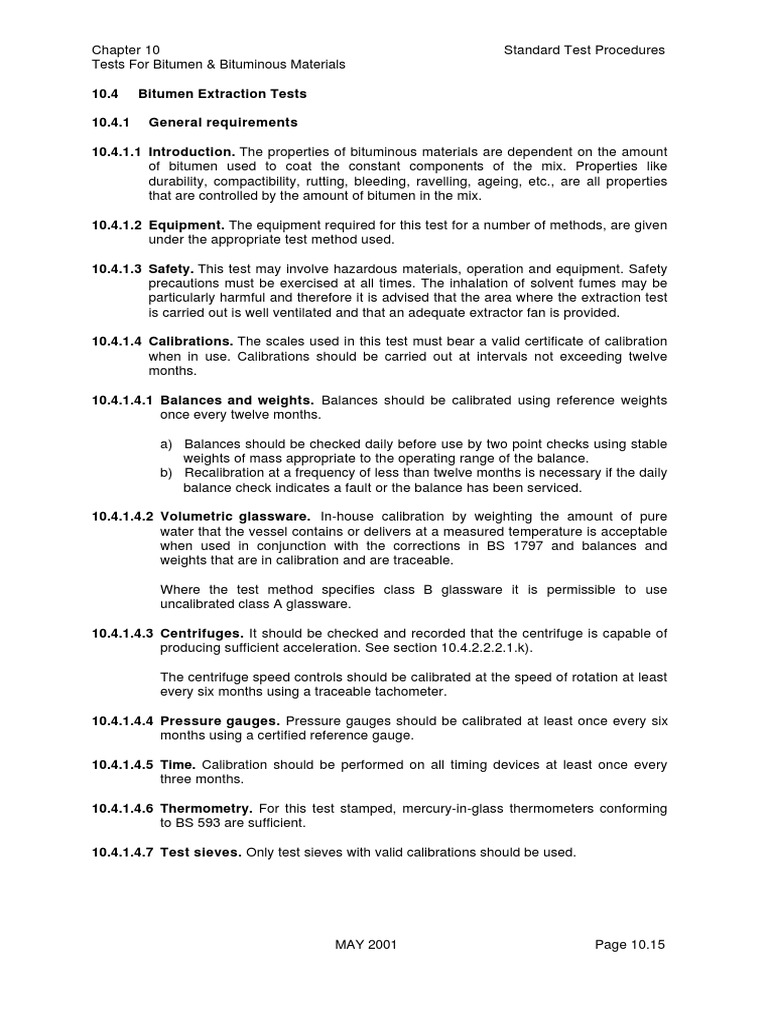 Bitumen Extraction Tests | Asphalt | Calibration