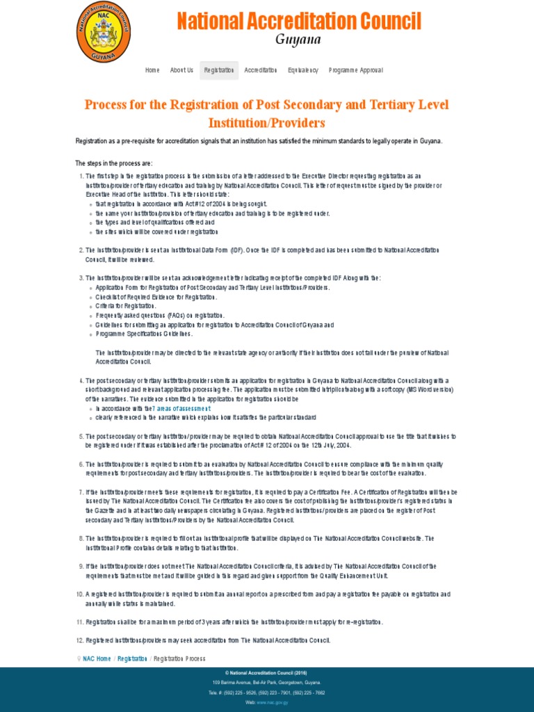 Registration Process | PDF | Evaluation | Government