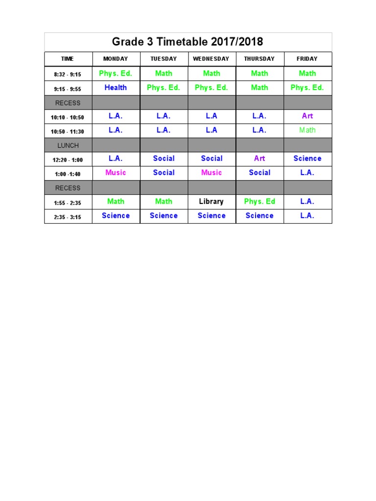Agenda Timetable Info | PDF