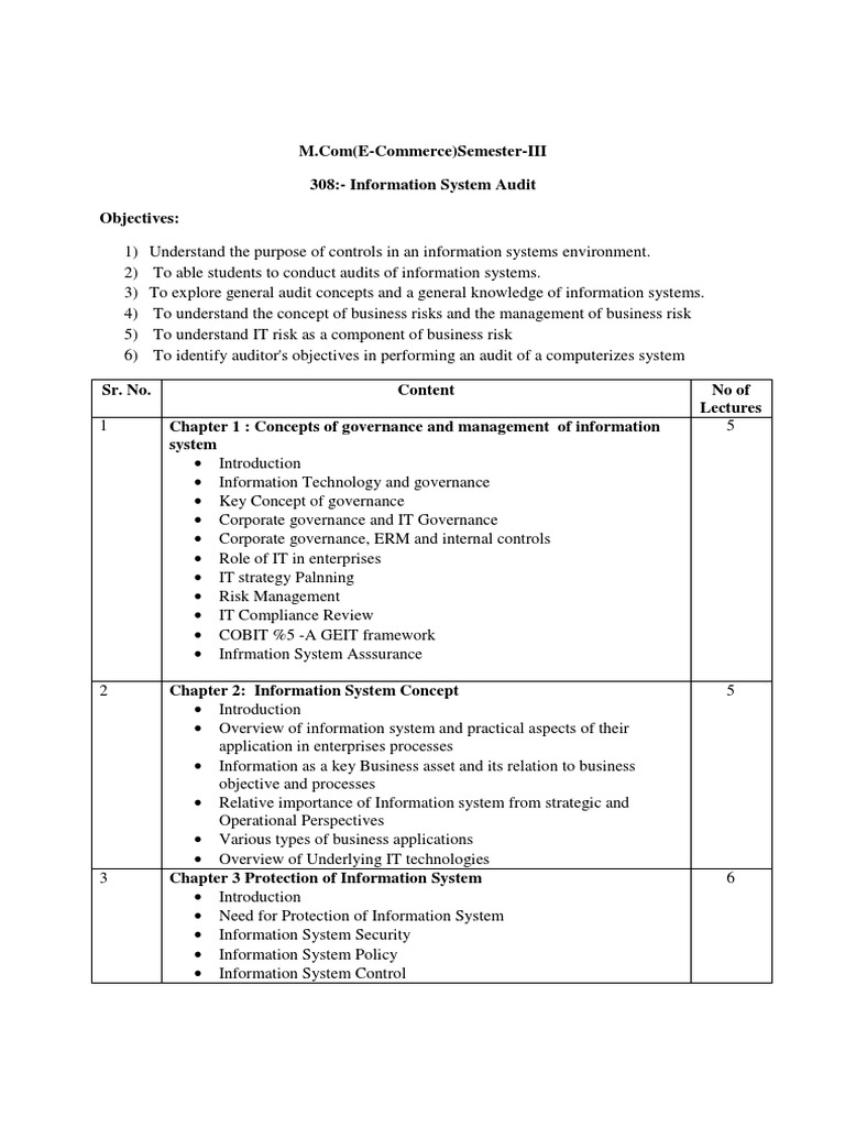 308 Information System Audit PDF | PDF | Information System | Business ...