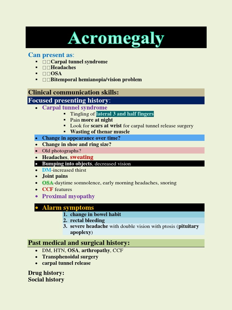 Acromegaly PDF | PDF | Growth Hormone | Medical Specialties